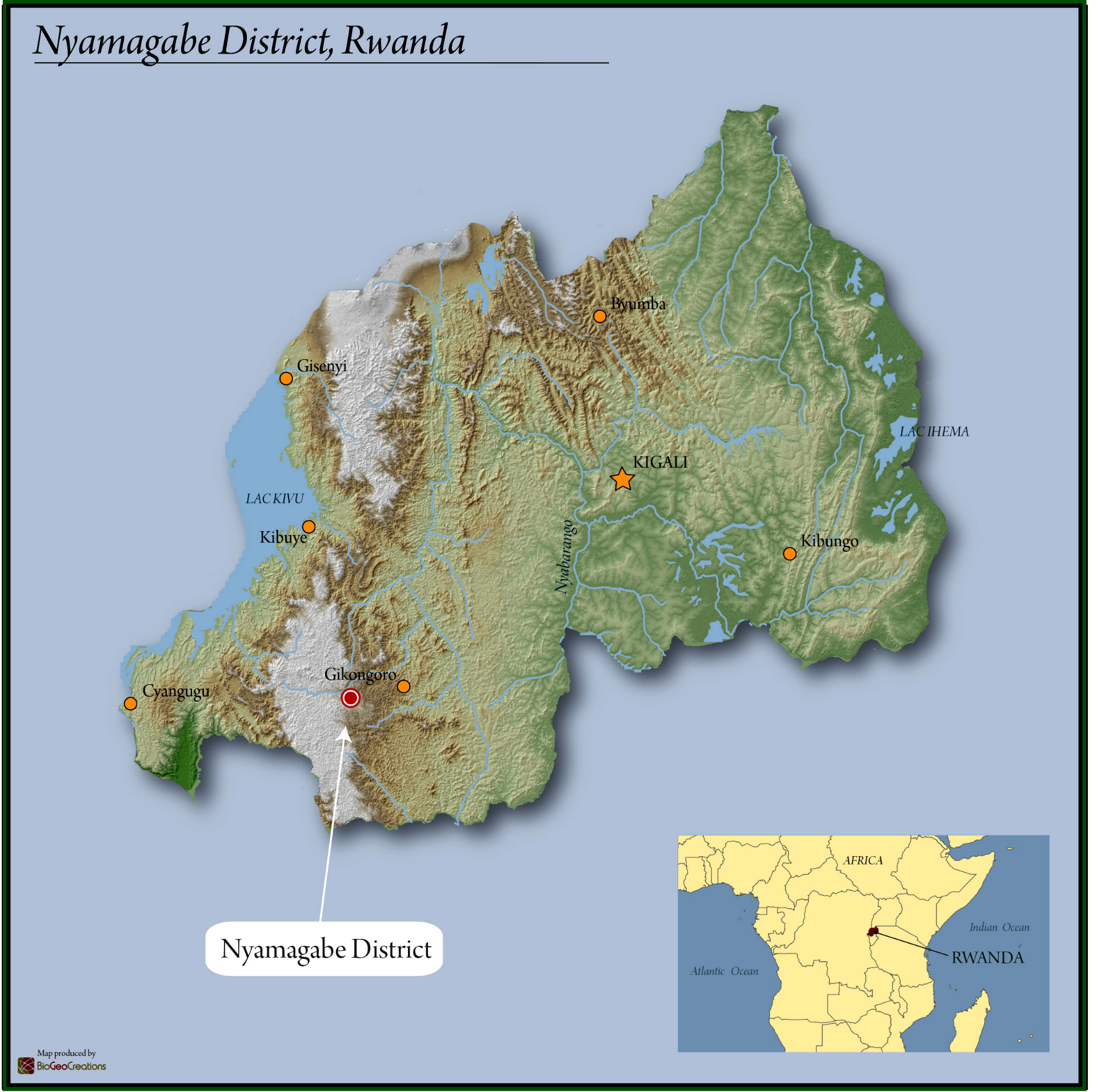 nyamagabe map | Royal Coffee
