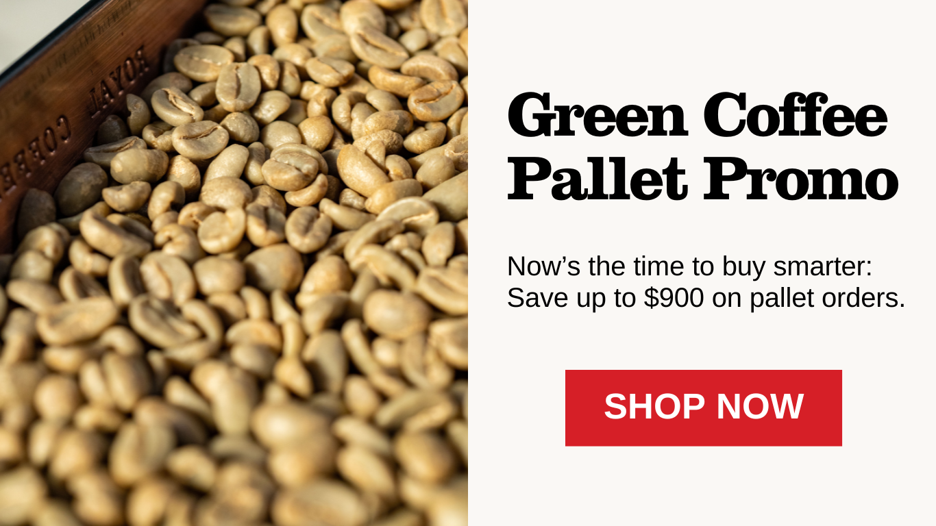 Green Coffee Pallet Promotion: Save $300 Per Pallet.